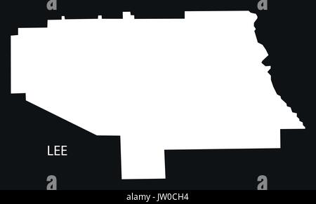 Lee county map of Alabama USA grey illustration silhouette Stock Vector ...