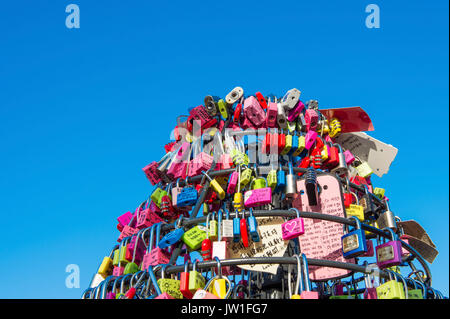 Love Locks at N Seoul Tower Stock Photo - Alamy