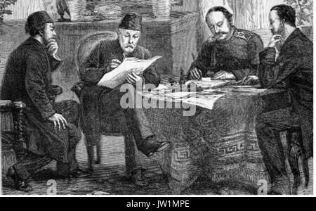 Ignatiev signing treaty Stock Photo - Alamy