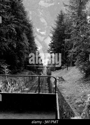 Funicular in Murren Switzerland Stock Photo - Alamy