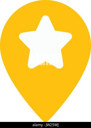 Location Pin Star Icon Favourite Saved Place Destination Map GPS ...