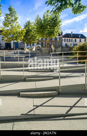 Invalid wheelchair ramp, Monein, Pyrénées-Atlantiques, France Stock ...