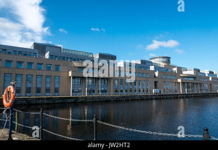 Dock side of Victoria Quay, Scottish Government office building, Leith ...