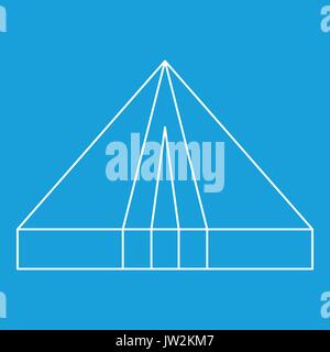 Tourist triangle tent icon. Outline illustration of tourist triangle ...