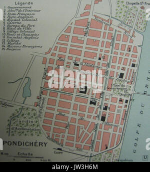 Pondicherry map, 1931 Stock Photo - Alamy