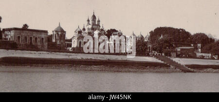 Old Dakshineswar Kali Temple map Stock Photo - Alamy