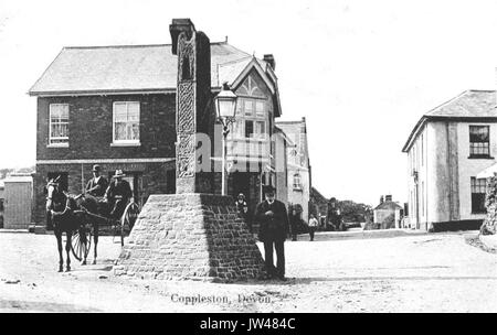 CopplestoneCross Devon Circa1900 Stock Photo - Alamy