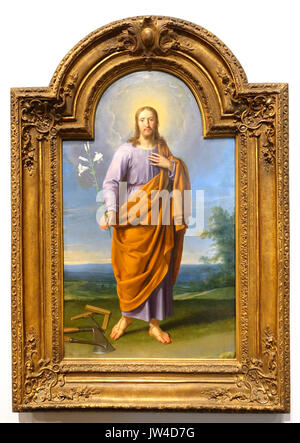 Saint Joseph by Philippe de Champaigne, c. 1650, oil on copper Stock ...