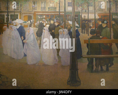 Jules Adler's 1923 painting 'Printemps de Paris, Les Communiantes ...