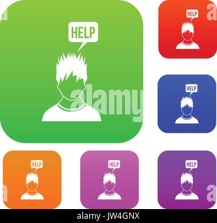 Man needs help set 9 collection Stock Vector Image & Art - Alamy