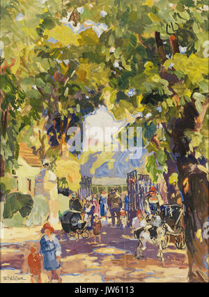 August Rieger - Szene im Park Stock Photo - Alamy