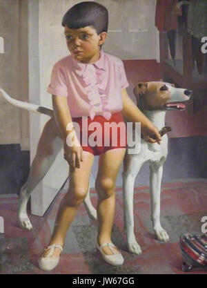Boy and Dog - Percy Shakespeare Stock Photo - Alamy