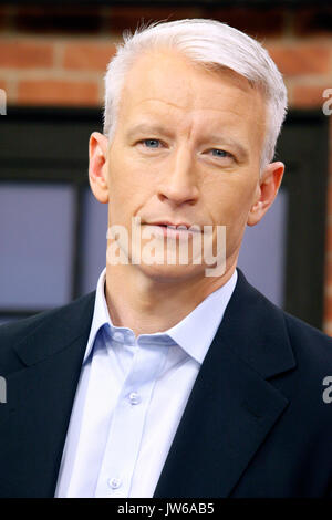 Anderson Cooper photographed on CBS 3's noon "Talk Philly" show in ...