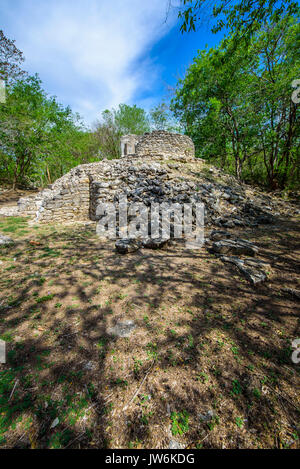 Circular Mayan astronomical observatory (El Caracol) building at ...