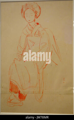 Tsuchida Bakusen - Maiko in a Garden (Bugi-Rinsen Stock Photo - Alamy