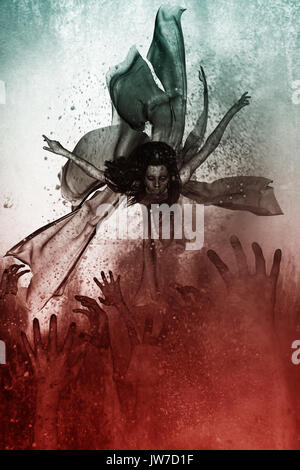 3d illustration of undead hands from the ground Stock Photo - Alamy