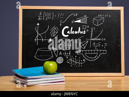 Mathematical formula, integral calculus on a blackboard Stock Photo - Alamy
