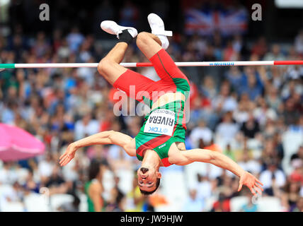Mexico's Edgar Rivera competes during the men's high jump event at the ...