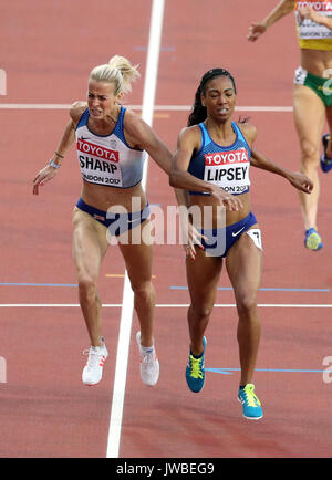 Great Britain's Lynsey Sharp (left) and South Africa's Caster Semenya ...