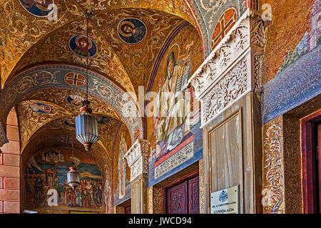 Murals At The Agios Dionysios Cathedral, Zakynthos,Greece Stock Photo ...