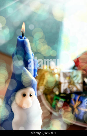 an image of Santa Clause candles in a row on Christmas time Stock Photo ...