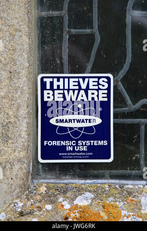 Thieves Beware Smartwater Forensic Systems In Use warning sticker on a ...