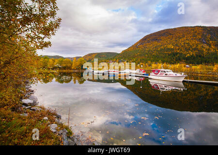 view on small marina on Hitra island, Norway Stock Photo - Alamy