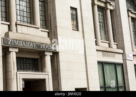 Zimbabwe House, the Embassy of Zimbabwe, Agar Street, London, England ...