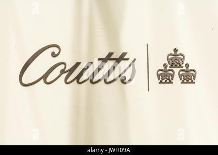 Coutts banking logo sign on Wigmore Street London Stock Photo - Alamy