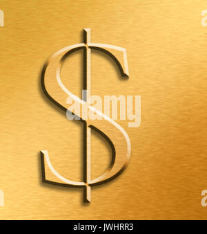 Dollar Sign on a Metal Background Stock Photo - Alamy