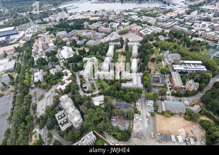 Aerial view of University of Washington, Seattle, Washington State, USA ...