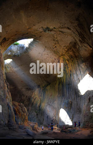 The Eyes of God cave in Prohodna at north central Bulgaria, Lovech ...