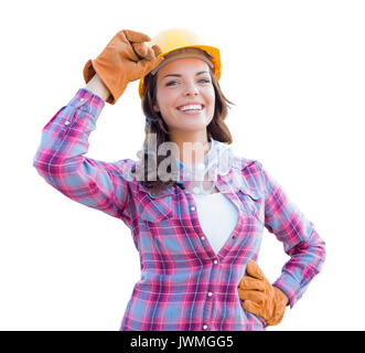Protective goggles hard hat on wooden board Stock Photo - Alamy