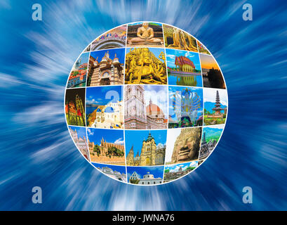 World Monuments Collage Stock Photo - Alamy