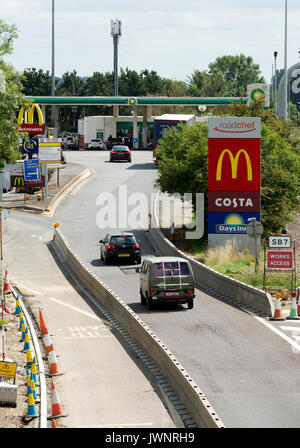 Motorway Service Stations on the M1 in Northern England Stock Photo - Alamy