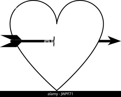 Red Arrow with Heartbeat icon. Vector illustration. Electrocardiogram ...