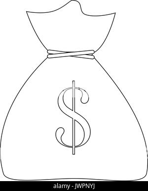 money sack icon over white background vector illustration Stock Vector ...