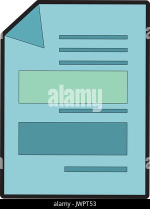 document page icon over white background, flat style, vector ...