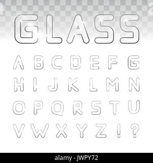 Abstract modern transparent alphabet fonts and numbers. Typography ...