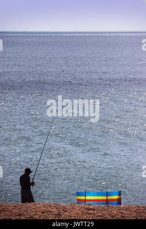 Beach Casting Sea Angler Stock Photo - Alamy