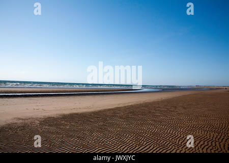 The beach at Prestwick on a quiet but sunny spring day Ayrshire ...