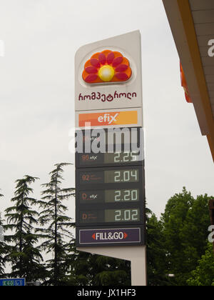Rompetrol Petrol Gas station in Romania Eastern Europe Stock Photo - Alamy