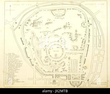19th century Map of Regents Park, London (Extract Stock Photo - Alamy