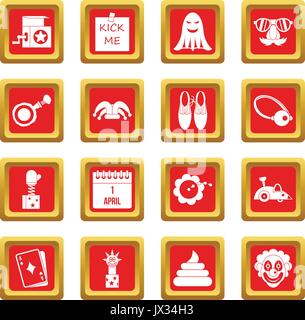 Whoopee cushion icons set Stock Vector Image & Art - Alamy