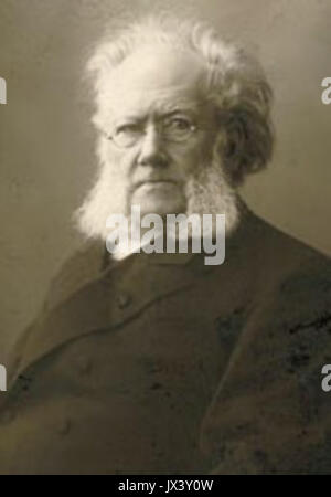 A photograph of the famous Norwegian playwright Henrik Ibsen, taken in ...