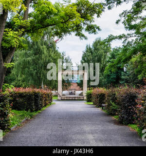 Berlin, Moabit Geschichtspark.Historic prison park on site of the Stock ...
