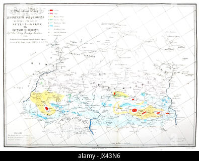 Himalayas geology map 1842 Stock Photo - Alamy