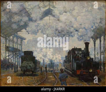 The Saint-Lazare Station 1877 by Claude Monet 1840-1926 Stock Photo - Alamy