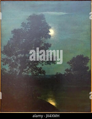 Moonlight on the Brook, by Ralph Albert Blakelock, c. 1886-1895 Stock ...