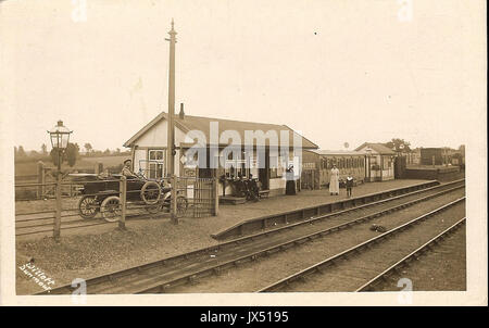 Thaxted railway station (postcard Stock Photo - Alamy